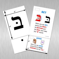 Hebrew Alphabet Flashcards - Etsy