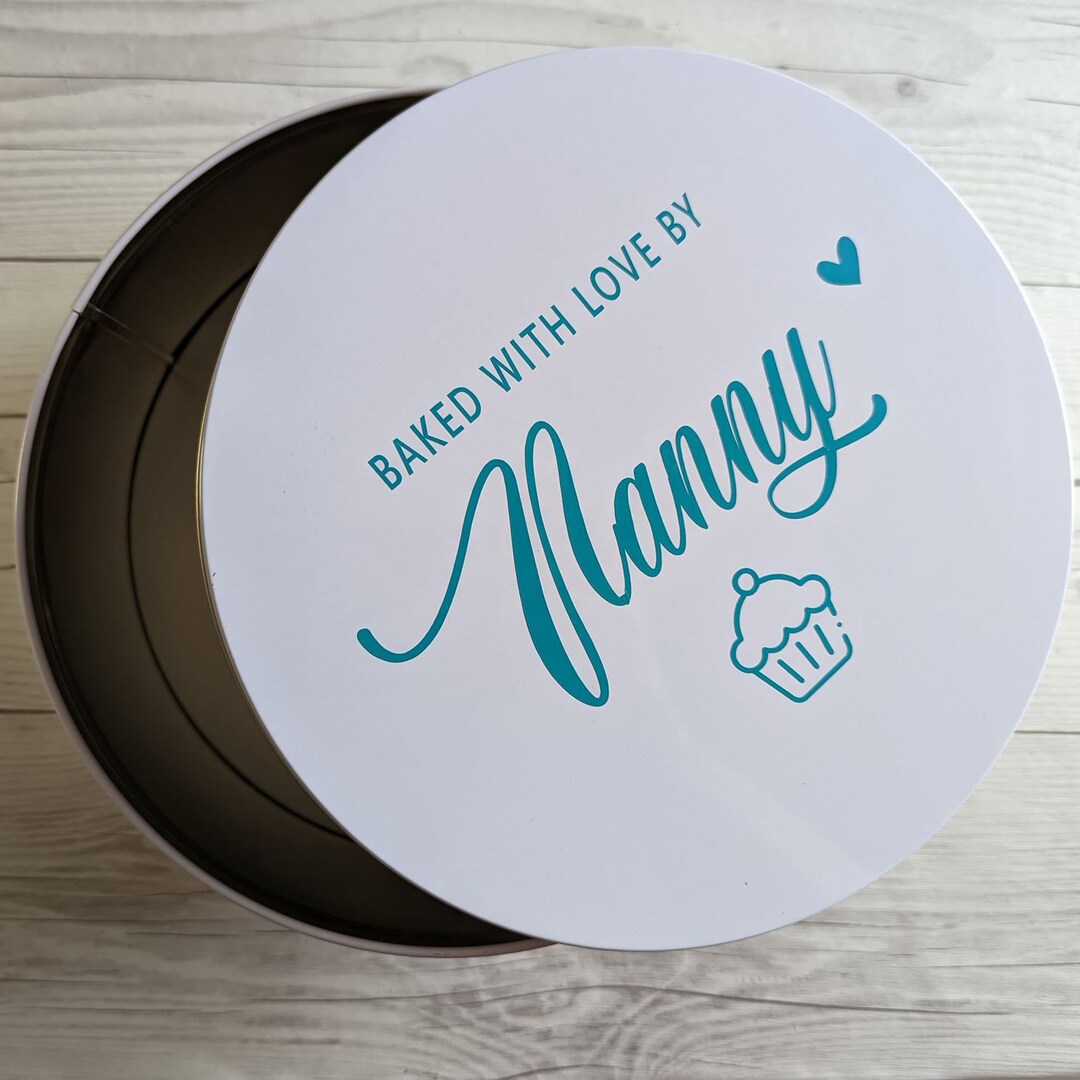 Personalised Cake Tin | Baked by | Treat Box | Baking Storage | Biscuit ...