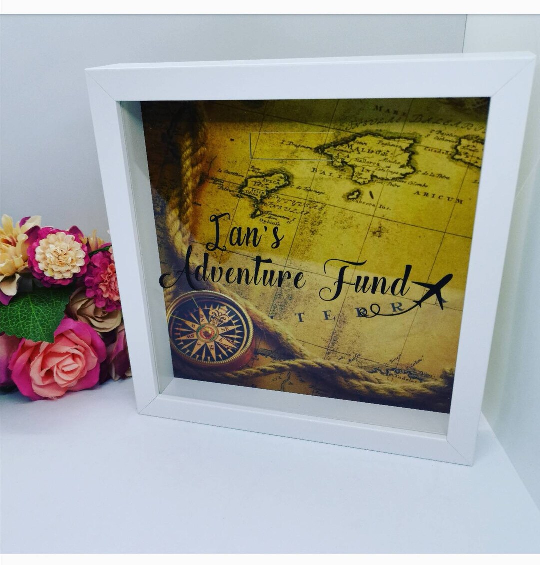 Personalised Money Box Frame Moneybox Adventure Adventure - Etsy