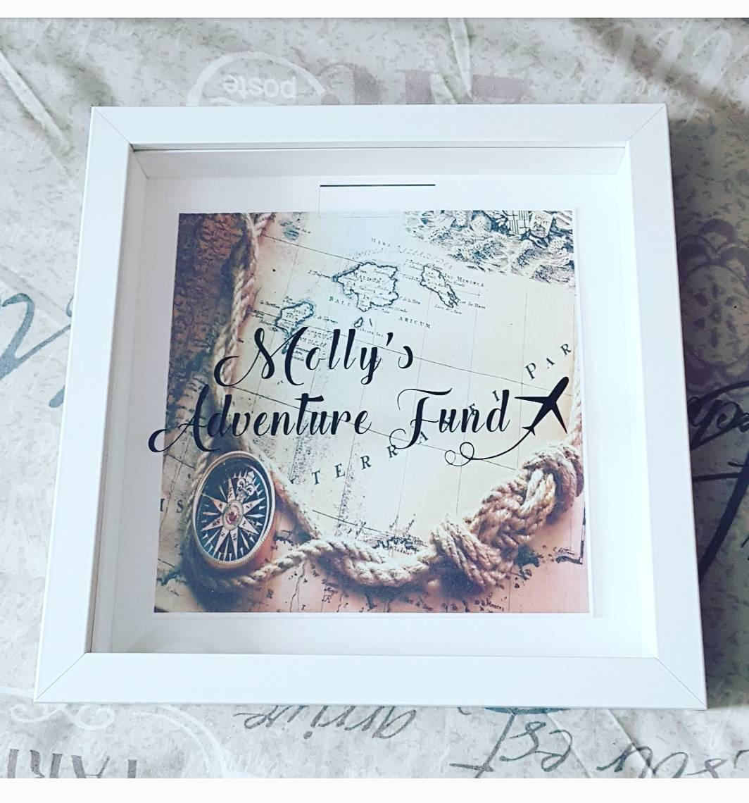 Personalised Money Box Frame Moneybox Adventure Adventure | Etsy