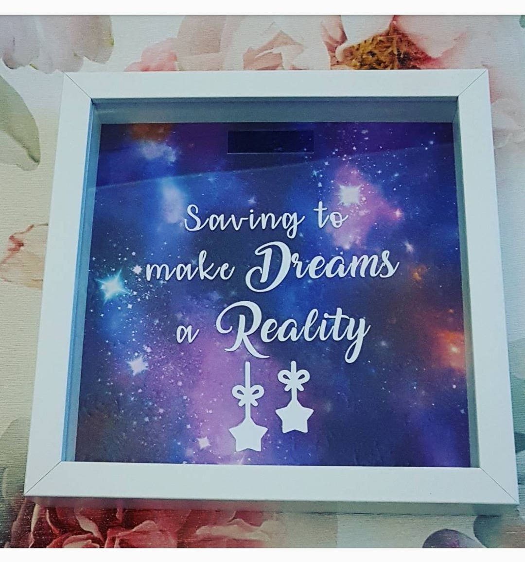 Personalised Money Box Frame, Moneybox, Dreams, My Goals, Funds, Travel ...