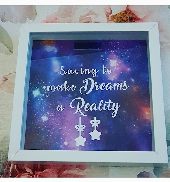 Personalised Money Box Frame Moneybox Dreams My Goals | Etsy