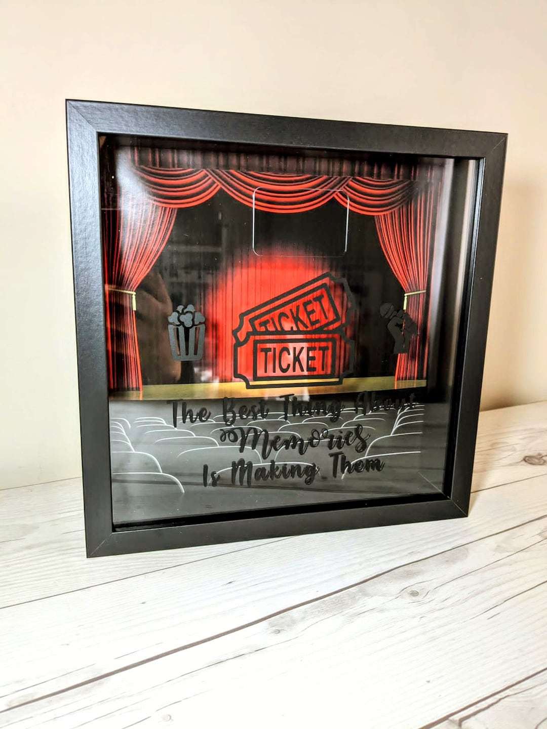 Personalised Ticket Memory Frame, Shadow Box - Etsy UK