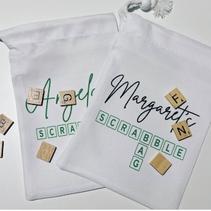 Personalised Scrabble Tile Bag Games Night Custom Gift - Etsy