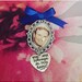 Personalised Photo Memory Brooch. Bouquet Charm. Button Hole. Grooms ...