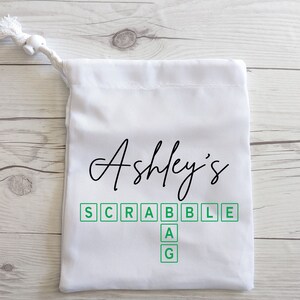 Personalised Scrabble Tile Bag Games Night Custom Gift - Etsy