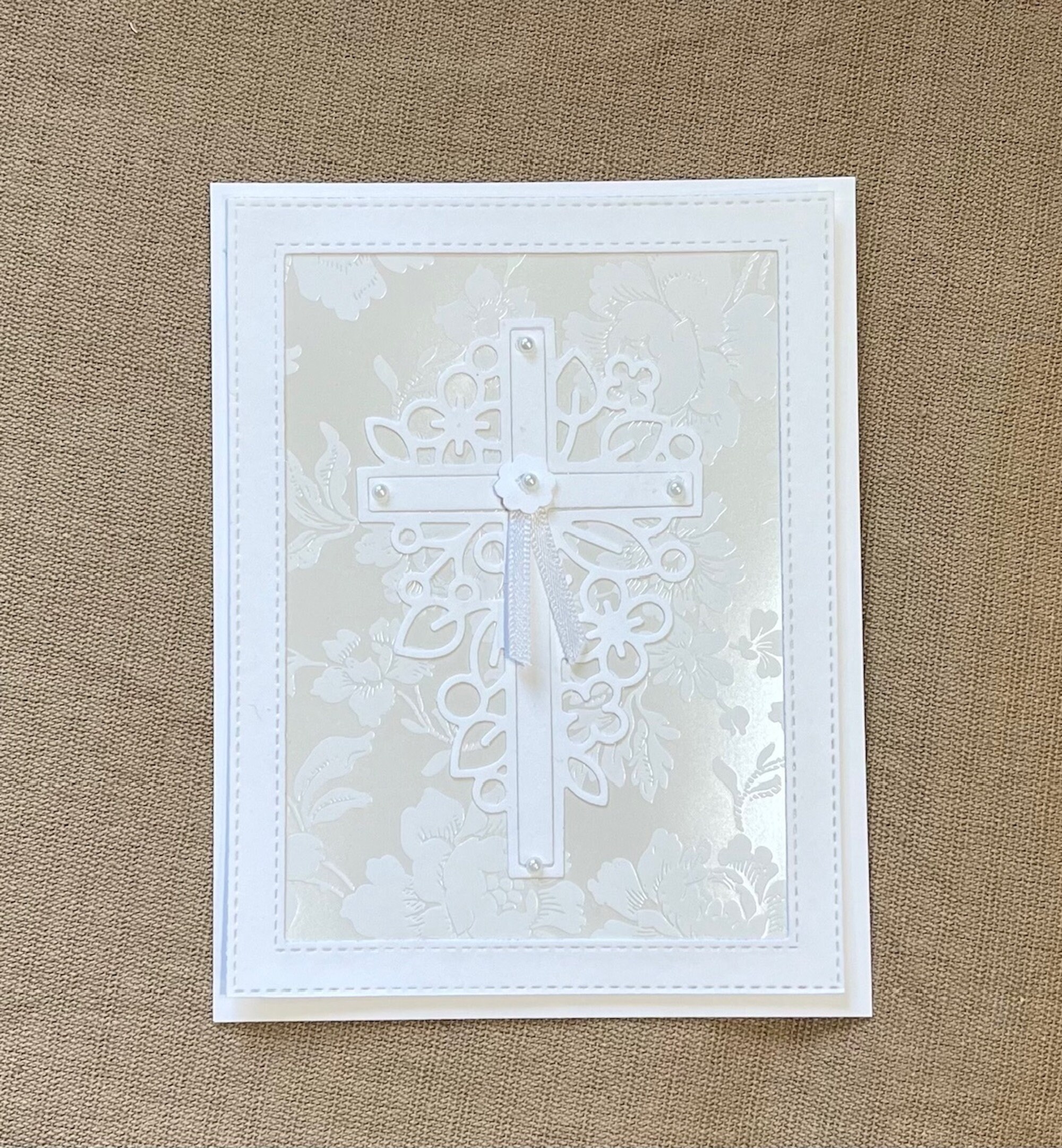 Handmade Exquisite Keepsake Baptism Card, Christening Card, First Holy ...