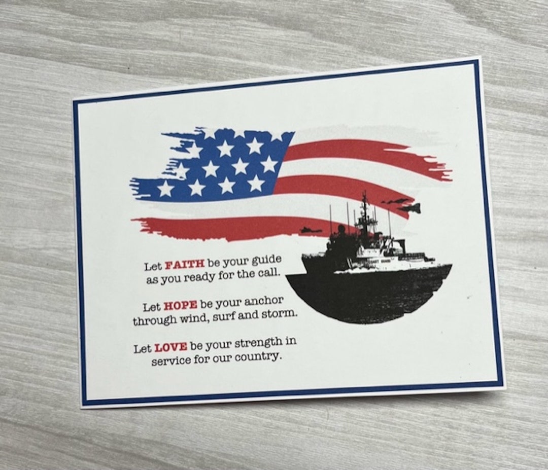 Handmade US Coast Guard Card: Semper Paratus - Etsy
