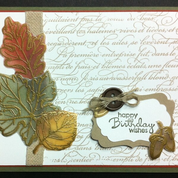 Fall Birthday Card - Etsy