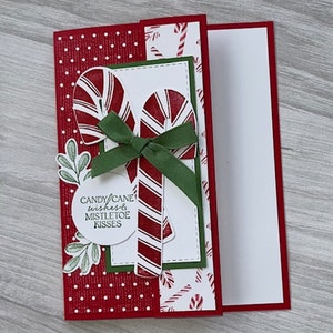 Handmade Christmas Candy Cane Greeting Card - Etsy