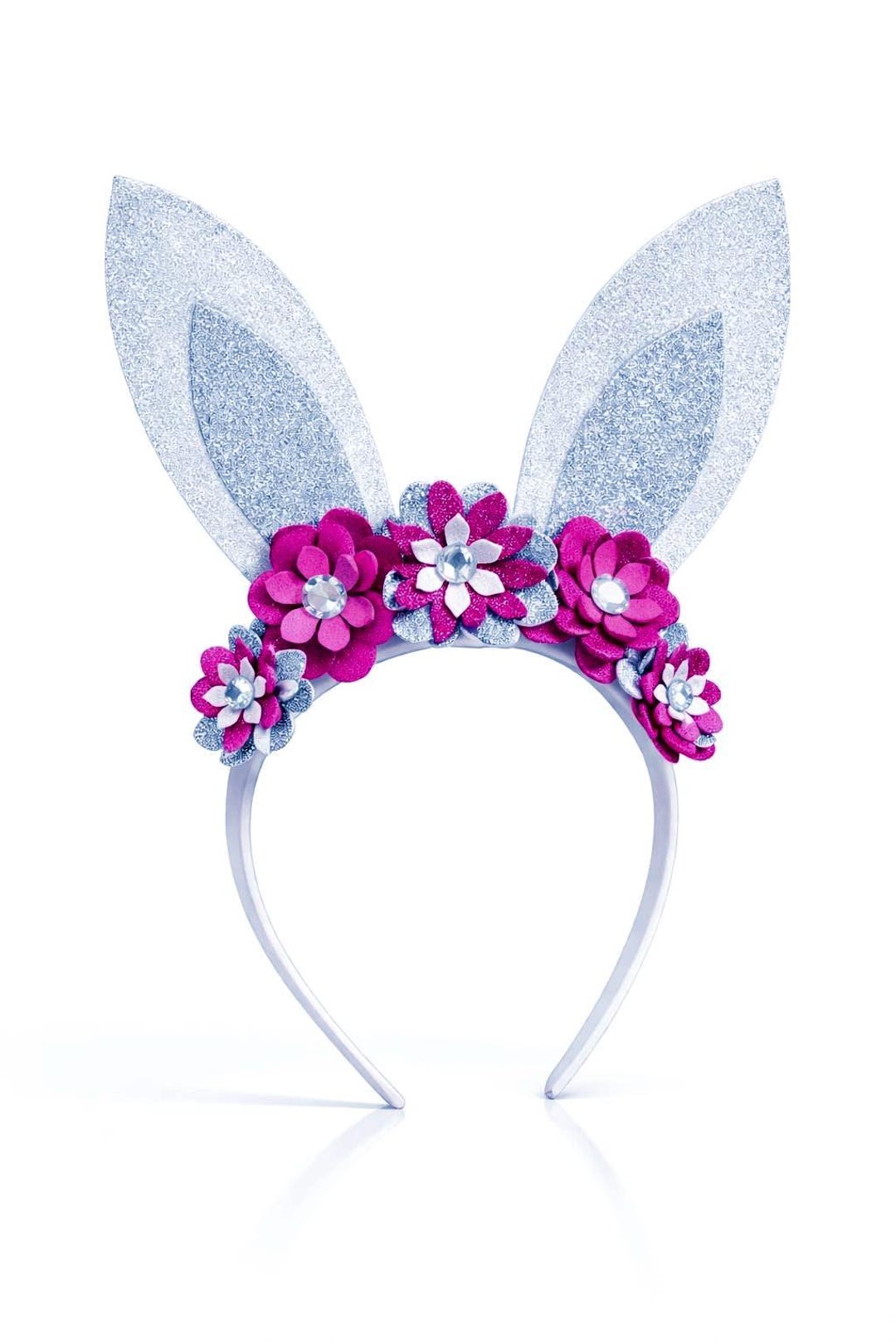 Sparkling Floral Bunny Ears Headband | Easter Parade Headpiece - Etsy