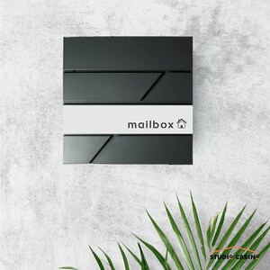 Modern Mailbox Metal Address Box Modern Letterbox Wall Mounted Mail ...