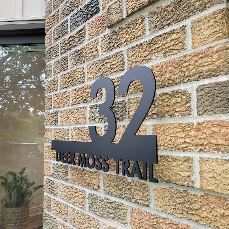 Modern House Numbers Address Signage House Numbers Address - Etsy