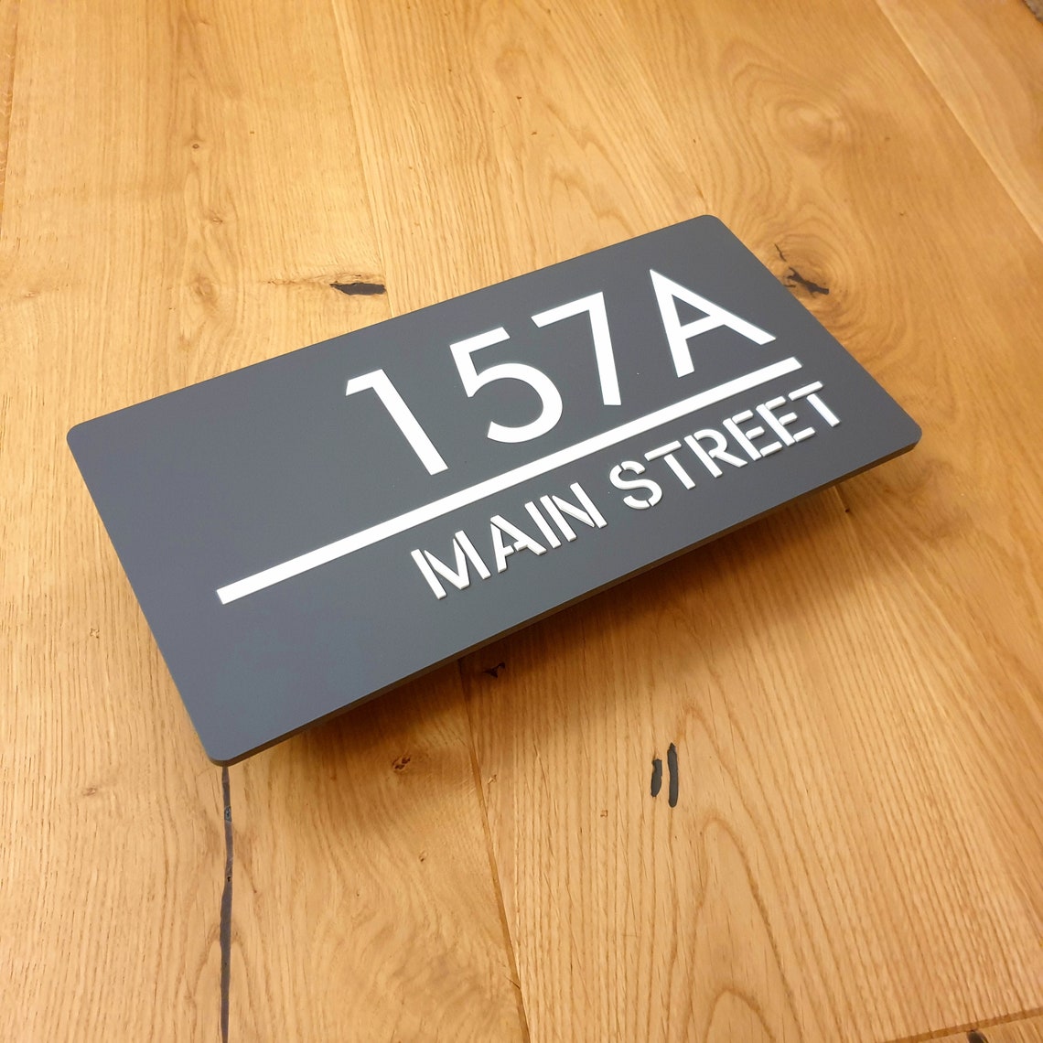 House Number Plaque House Number Sign Address Plaque - Etsy