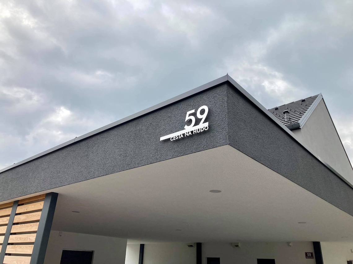 Modern House Number Plaque Modern House Number Sign Modern - Etsy