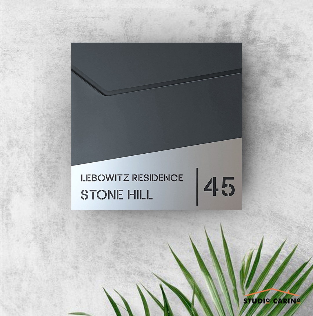 Personalised Wall-mounted Mailbox, Letterbox, Modern Mailbox ...