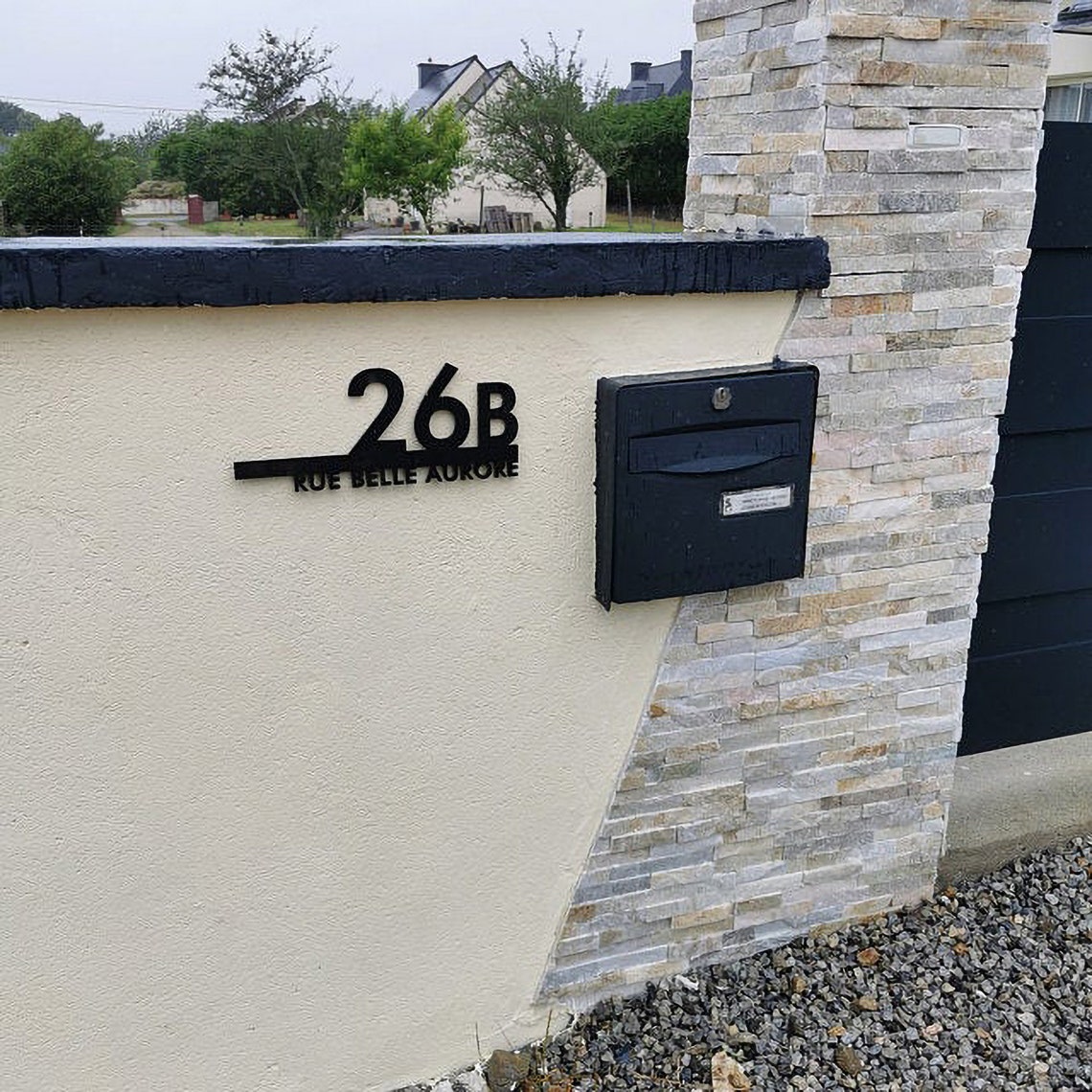 Modern House Number Plaque Modern House Number Sign Modern - Etsy