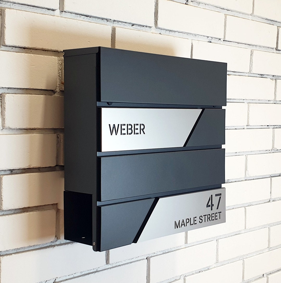 Mailboxes for Outside - Personalised Wall-mounted Mailbox - Letterbox ...