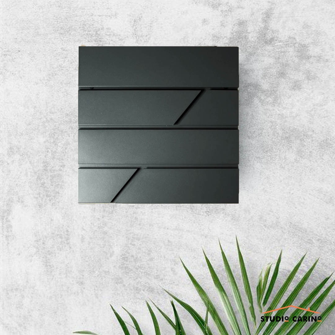 Modern Mailbox Metal Address Box Modern Letterbox Wall Mounted Mail ...