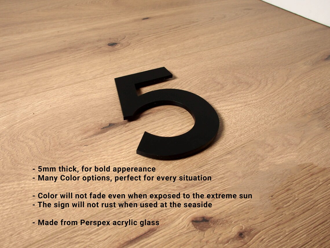 House Numbers Hidden Fixings Floating House Numbers - Etsy