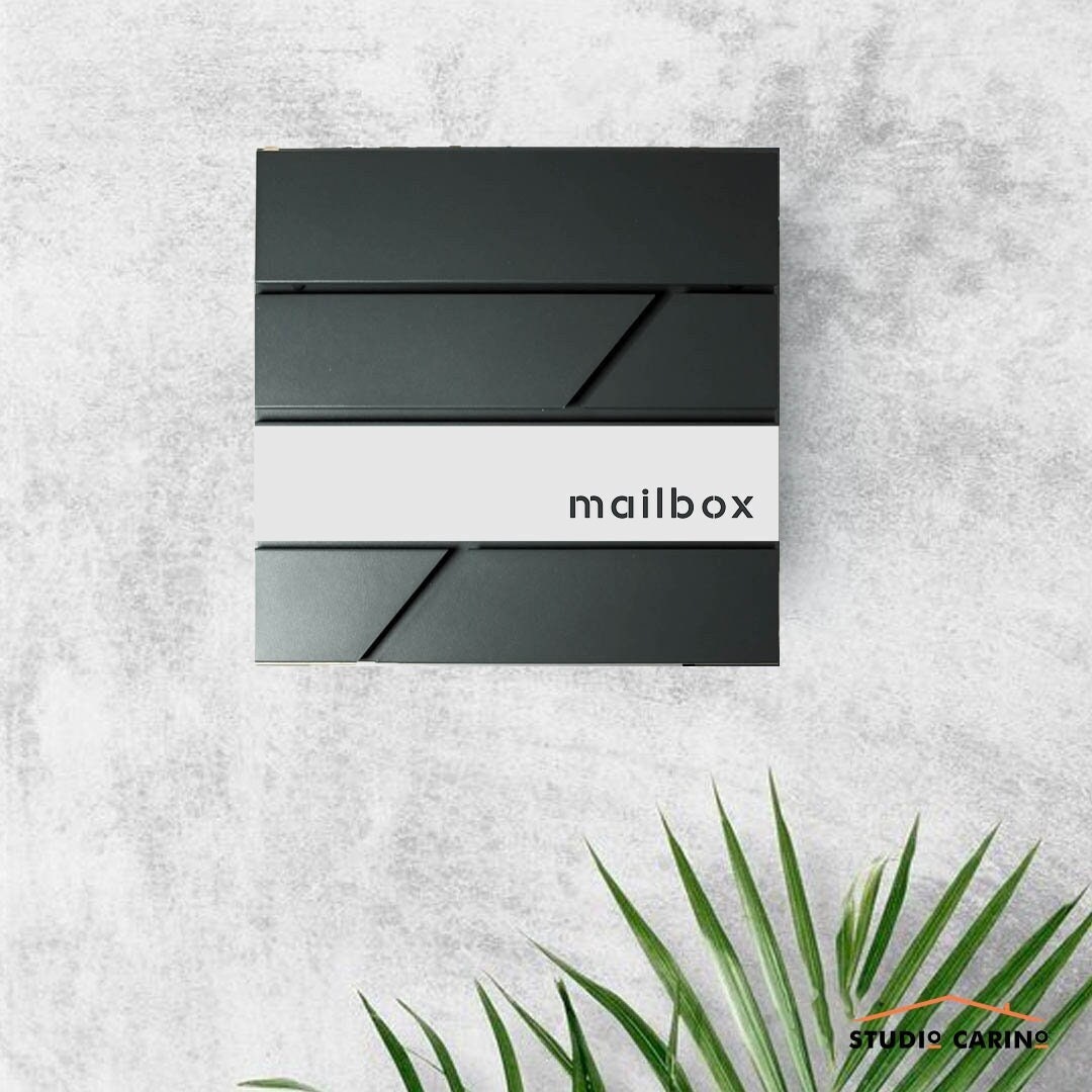 Modern Mailbox Metal Address Box Modern Letterbox Wall Mounted Mail ...
