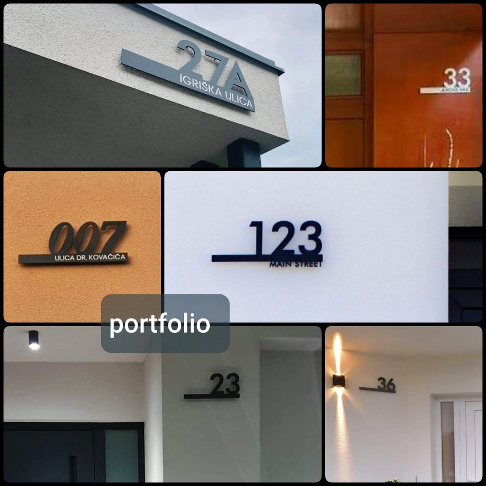 Modern House Number Plaque Modern House Number Sign Modern - Etsy