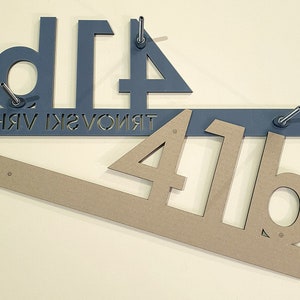 Modern House Number Plaque - Modern House Number Sign - Modern Address ...
