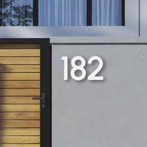 Modern House Numbers - Hidden Fixings - Floating House Numbers - Black ...