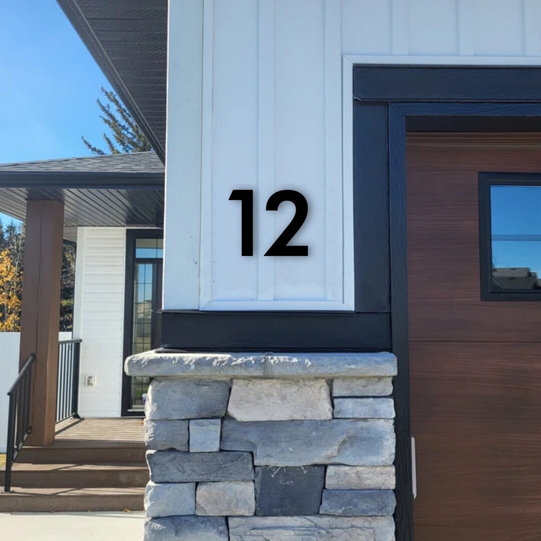 Custom House Number Sign - Handmade Address Plaque - Personalized ...