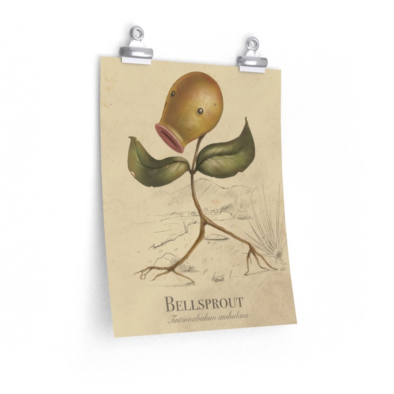 Bellsprout Study Pokemon Field Guide Print | Etsy