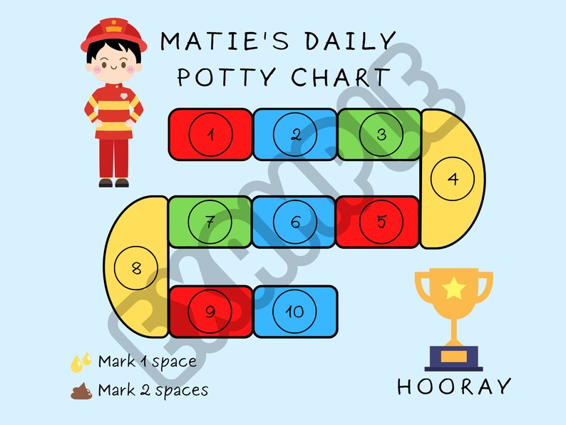Potty Sticker Chart - Etsy