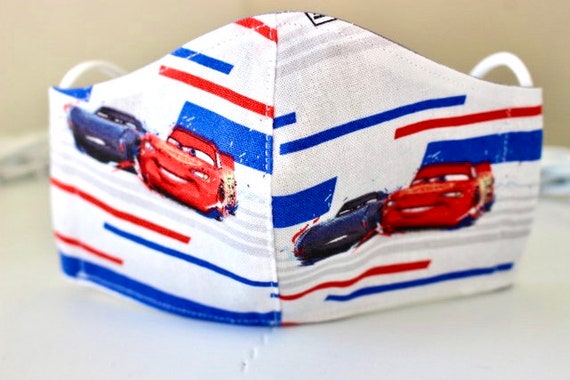 Cars Lightning McQueen Toddler and Child size Face Mask | Etsy