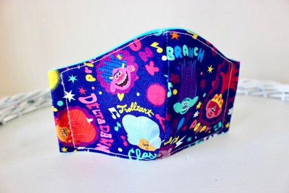 Trolls Toddler Child and Youth Size Face Mask Double-layer | Etsy