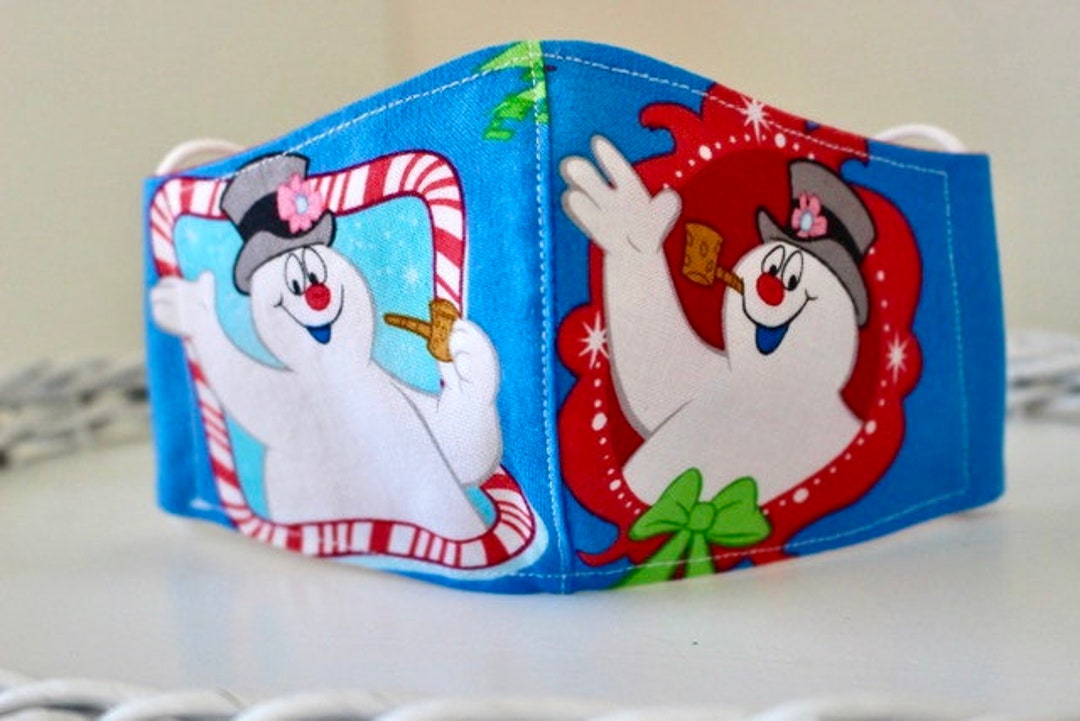 Frosty the Snowman Toddler, Child and Adult Size Face Mask, Double ...