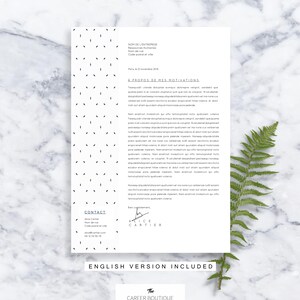 CV Template Alice | Resume Format | Cover Letter | in English and ...