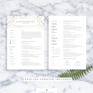 CV Template Eliza | Resume Format | Cover Letter | in English and ...