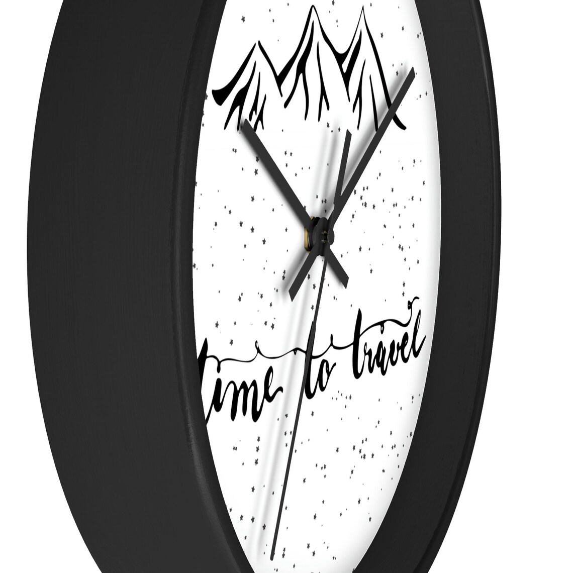 Time to Travel Wall Clock With Mountains - Etsy