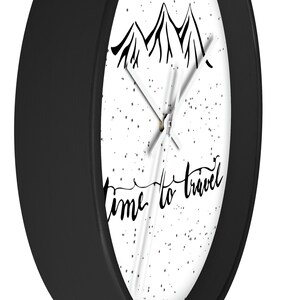 Time to Travel Wall Clock With Mountains - Etsy