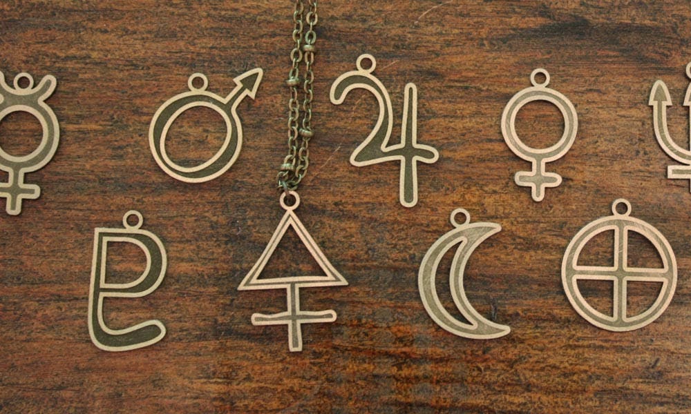 PLANET GLYPHS SYMBOLS Planetary Alchemical Symbols | Etsy