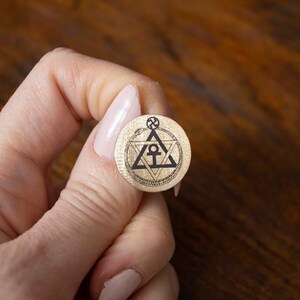 THEOSOPHY SYMBOL Pendant Brass With Chain and Brass Theosophy Symbol ...