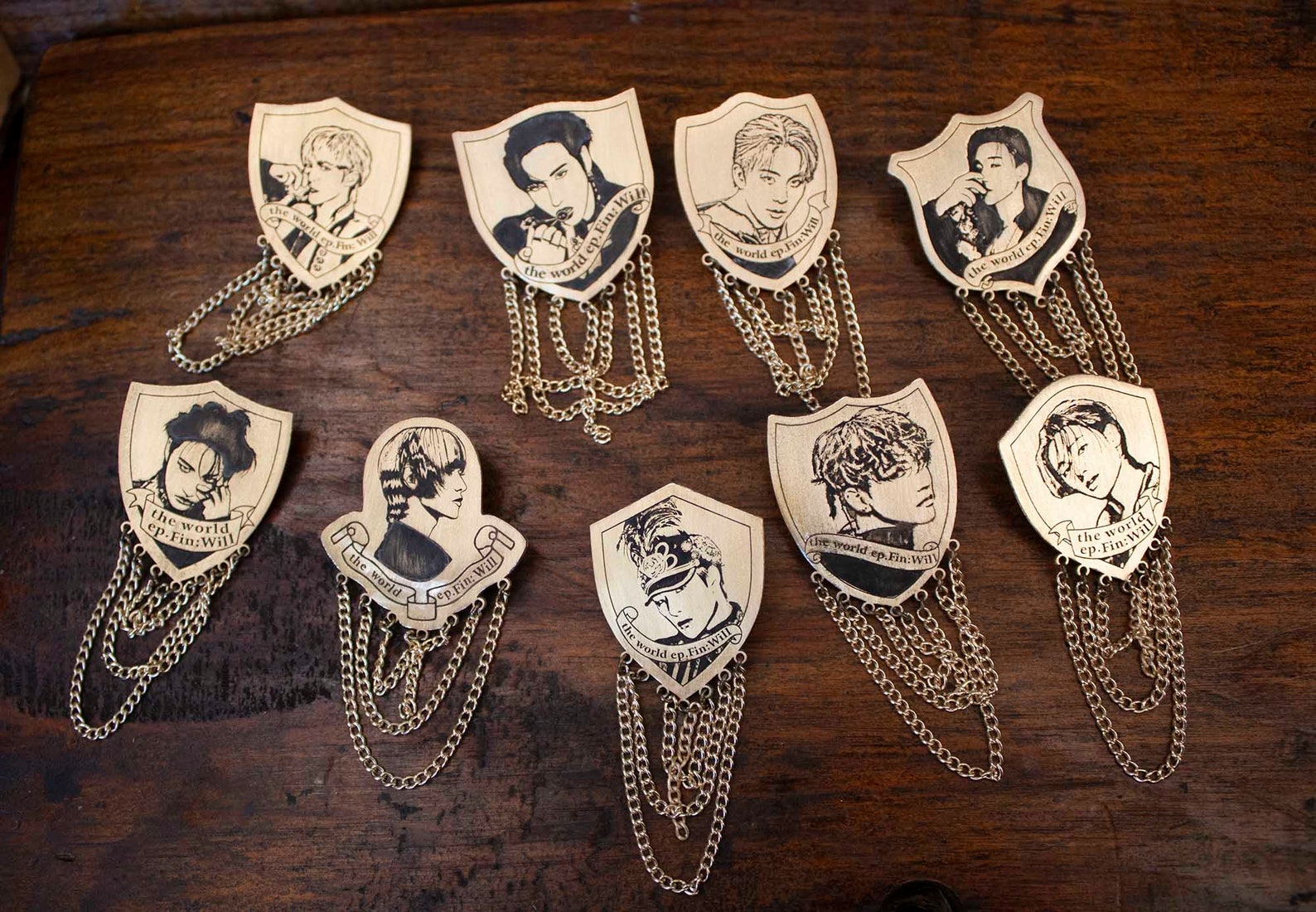 Ateez Lapel Pin, the World Ep.fin: WILL, K-pop Brooch, Oxidized Brass ...