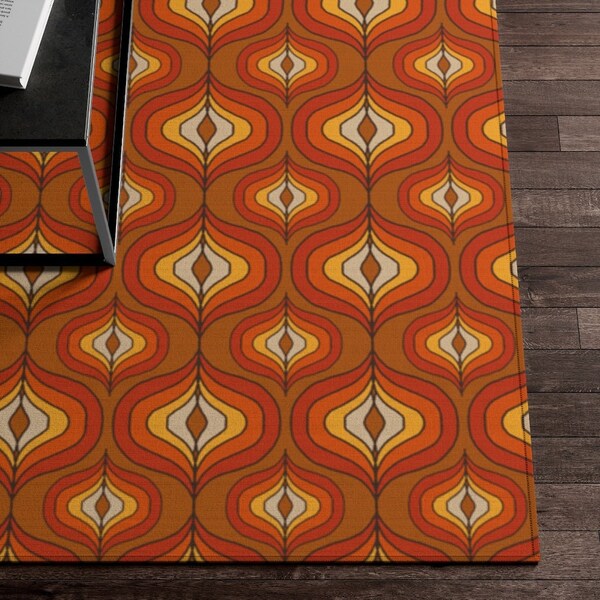 Mid Century Rug - Etsy