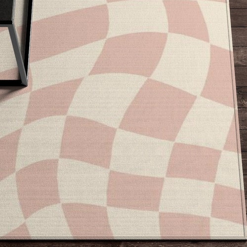 Pink Pastel Rugs for Bedroom Aesthetic Retro Rugs for Living - Etsy