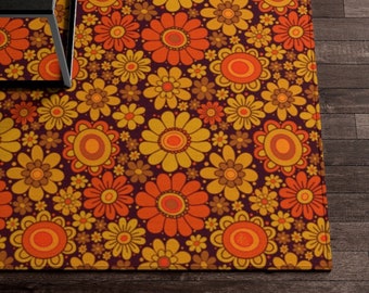 Pink Pastel Rugs for Bedroom Aesthetic Retro Rugs for Living Room ...