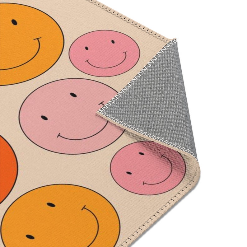 Smiley Face Rugs for Bedroom Aesthetic Retro Rugs for Living - Etsy
