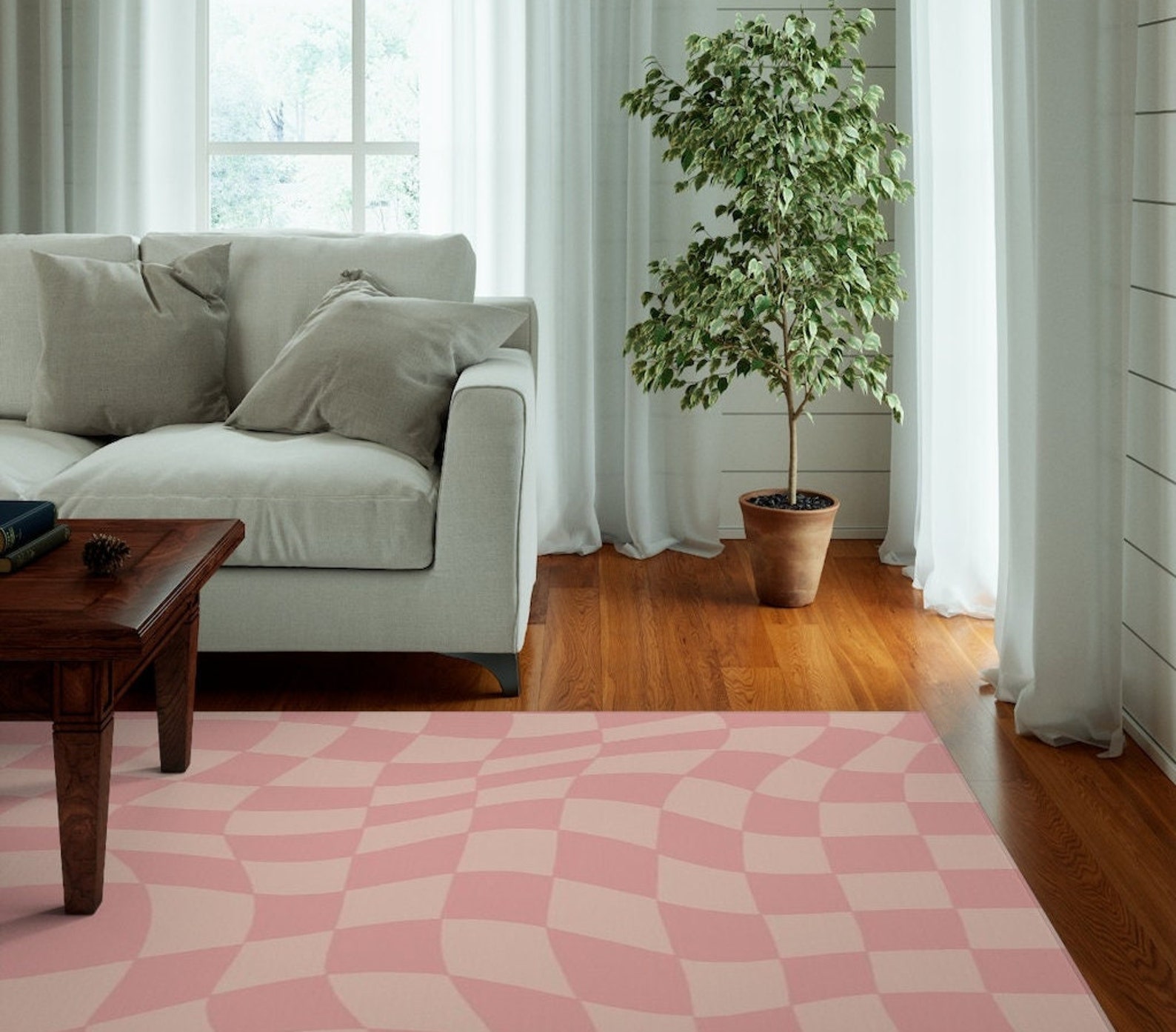 Pink Pastel Rugs for Bedroom Aesthetic Retro Rugs for Living - Etsy