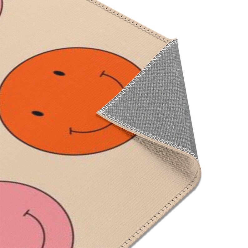 Smiley Face Rugs for Bedroom Aesthetic Retro Rugs for Living - Etsy