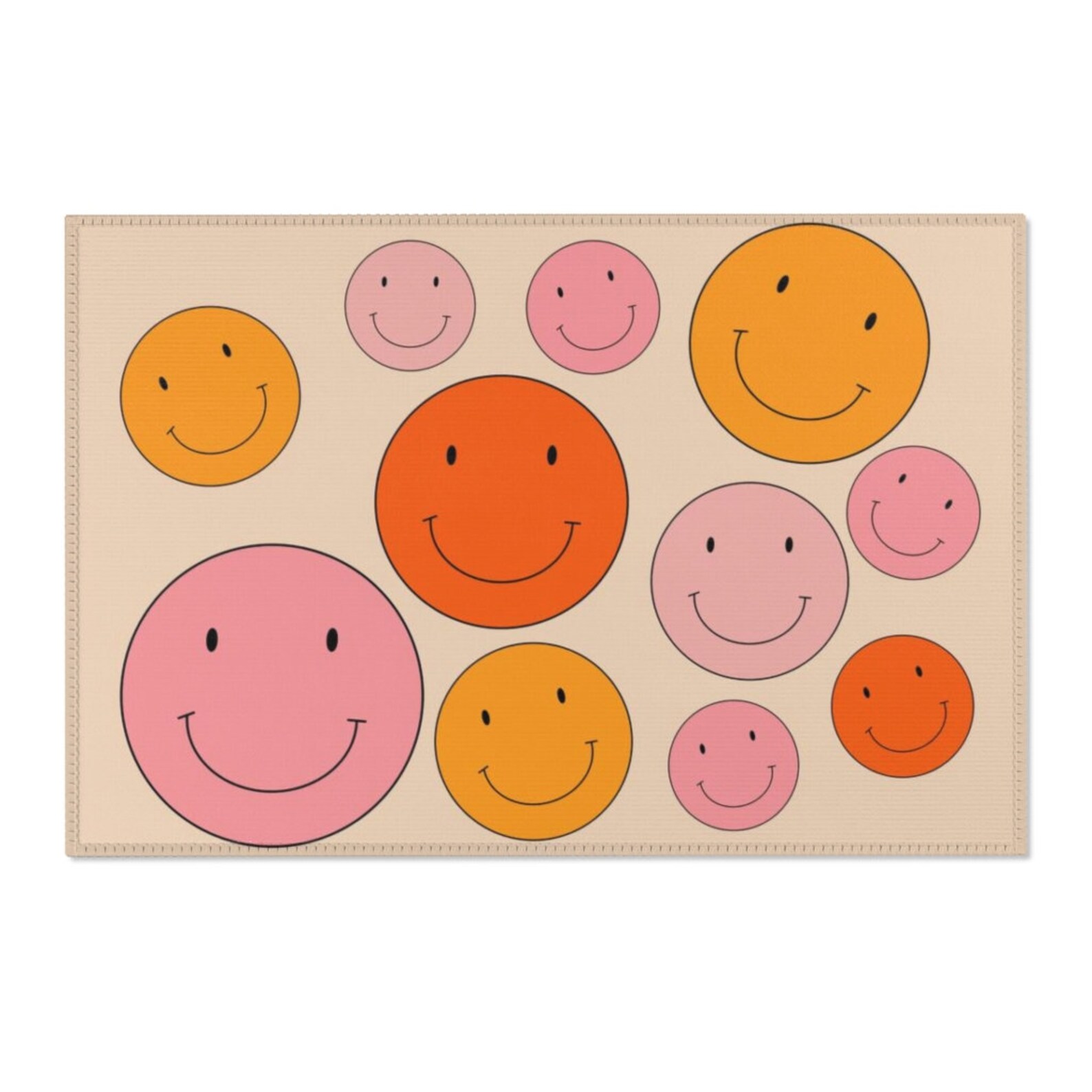 Smiley Face Rugs for Bedroom Aesthetic Retro Rugs for Living - Etsy