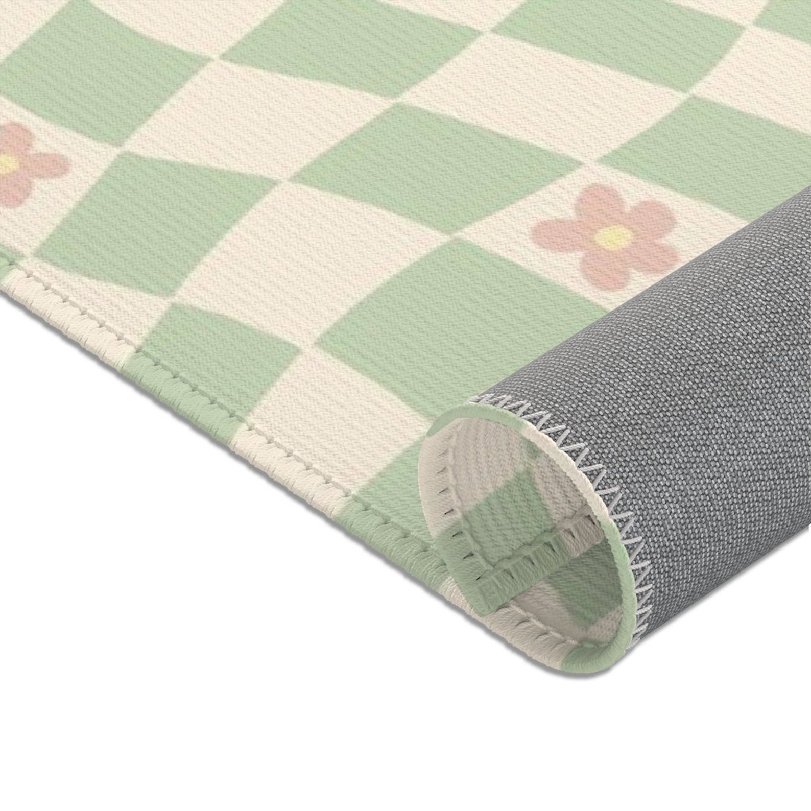 Green Pastel Rugs for Bedroom Aesthetic Retro Rugs for Living | Etsy