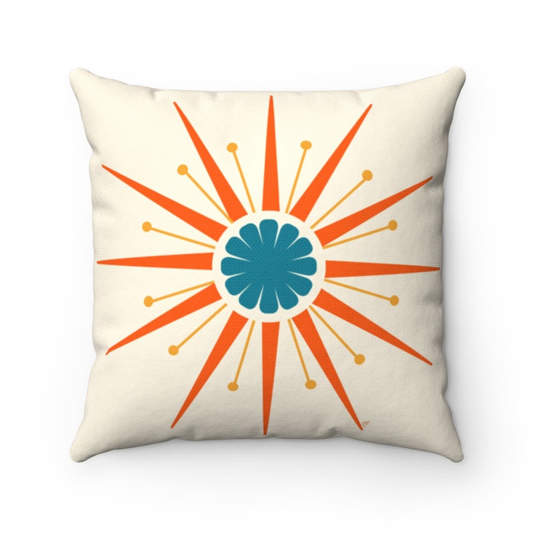 Mid Century Modern Throw Pillow Retro Mcm Pillow Covers 18x18 20x20 ...